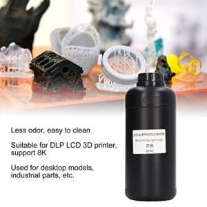 3D Printer Resin, Stretch Resistant Good Fluidity Curing Rigid Resin 1000ml Easy to for Industrial Parts(Grey)