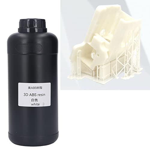 Photopolymer Resin, Quick Curing 3D Printer Resin 365-405nm 1000ml for Working(White)