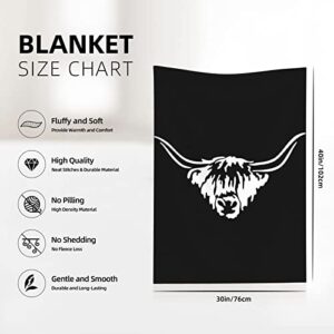 Highland Scottish Cow Blanket Ultra-Soft Throw Blanket for Sofa Lightweight Quilt Warm Fleece Throws Plush