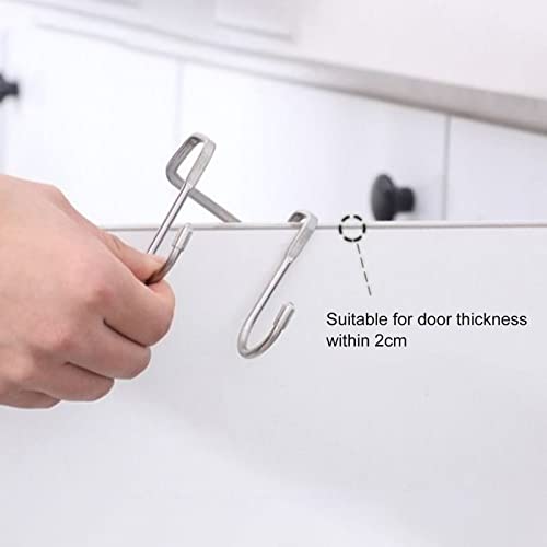 Tainrunse Bags Holder Over The Door Clothes Rack Multifunctional Space-Saving Silver