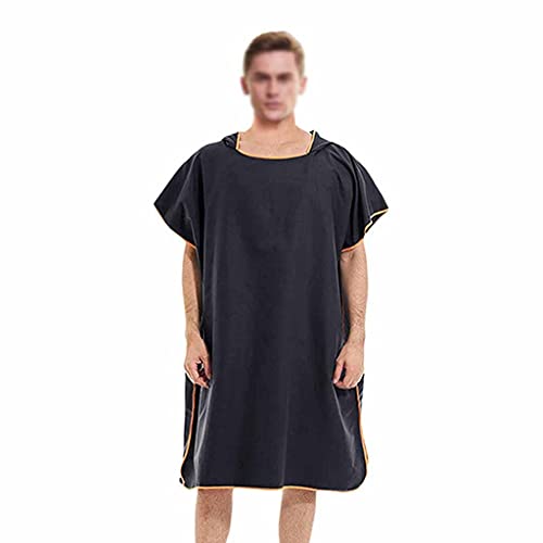 ZHAOLEI Adult Microfiber Towels Wetsuit Change Robe Poncho Surf Hooded Quick Dry Beach Outdoor Towel for Swimming Swimsuit Robe