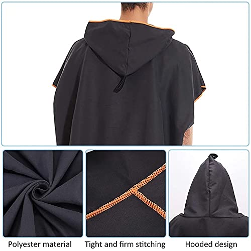 ZHAOLEI Adult Microfiber Towels Wetsuit Change Robe Poncho Surf Hooded Quick Dry Beach Outdoor Towel for Swimming Swimsuit Robe