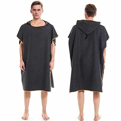 ZHAOLEI Adult Microfiber Towels Wetsuit Change Robe Poncho Surf Hooded Quick Dry Beach Outdoor Towel for Swimming Swimsuit Robe