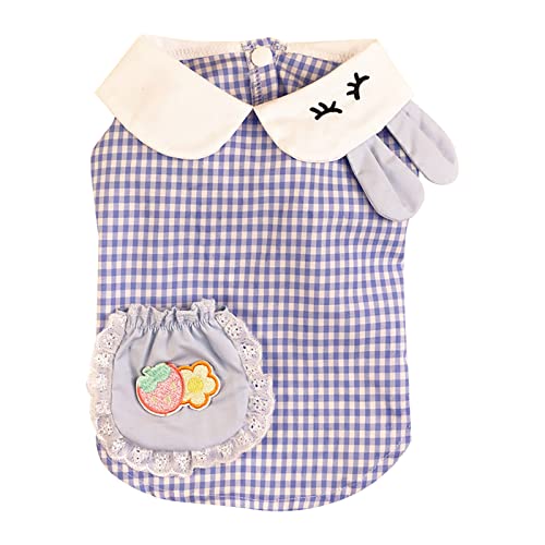 Pet Clothes for Medium Dogs Male Summer Cute Flower Vest Simple Bunny Shirt Cute Dog Clothes Dog Plaid