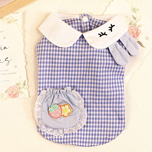 Pet Clothes for Medium Dogs Male Summer Cute Flower Vest Simple Bunny Shirt Cute Dog Clothes Dog Plaid