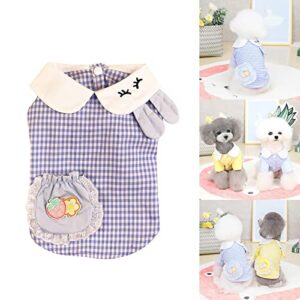 Pet Clothes for Medium Dogs Male Summer Cute Flower Vest Simple Bunny Shirt Cute Dog Clothes Dog Plaid