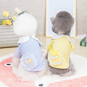 Pet Clothes for Medium Dogs Male Summer Cute Flower Vest Simple Bunny Shirt Cute Dog Clothes Dog Plaid