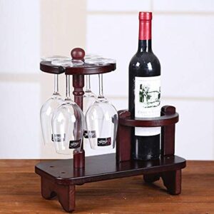 PIBM Stylish Simplicity Wooden Wine Rack Wine Glass Holder Wine Shelf Wooden Wine Rack Wine Bottle Shelf Hanging Wooden Cup Holder Beautiful and Elegant