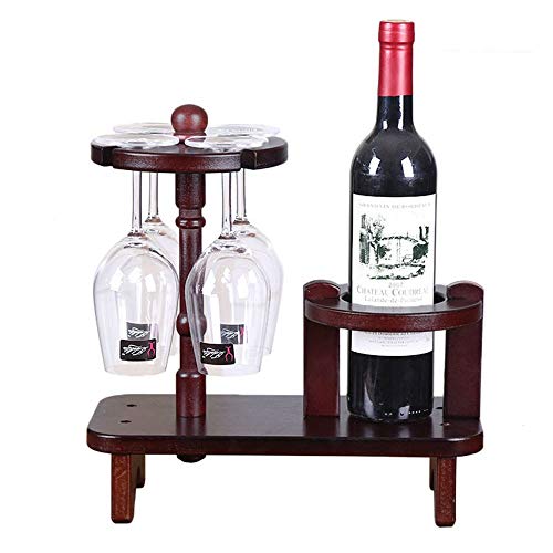 PIBM Stylish Simplicity Wooden Wine Rack Wine Glass Holder Wine Shelf Wooden Wine Rack Wine Bottle Shelf Hanging Wooden Cup Holder Beautiful and Elegant