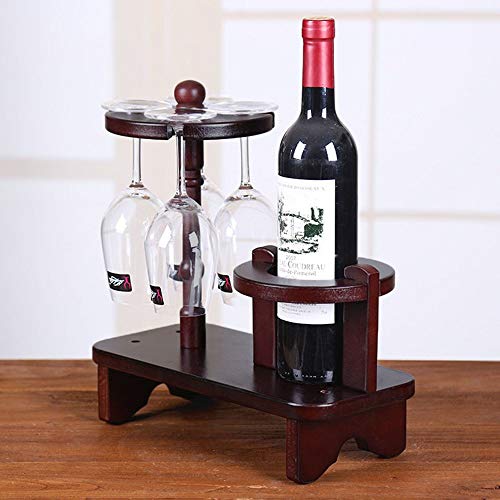 PIBM Stylish Simplicity Wooden Wine Rack Wine Glass Holder Wine Shelf Wooden Wine Rack Wine Bottle Shelf Hanging Wooden Cup Holder Beautiful and Elegant