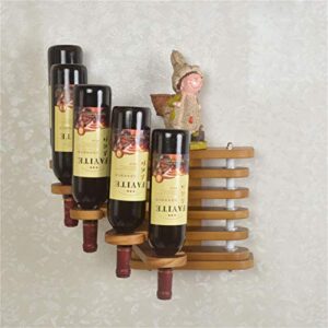 PIBM Stylish Simplicity Wine Shelf Wine Rack Solid Wood Wall Hanging Upside Down Bar Wine Glass Wine Bottle Goblet Rack