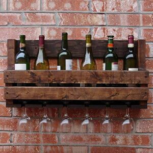 PIBM Stylish Simplicity Shelf Wall Mounted Floating Rack Shelves Wine Racks Solid Wood Household Modern Simplicity Display Shelves,2 Sizes, a , 50X13X35CM