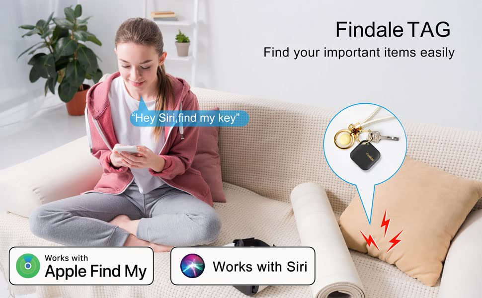 Findale Smart GPS Tracker- Find anything in a click of a button - Compatible with "Find My" IoS App