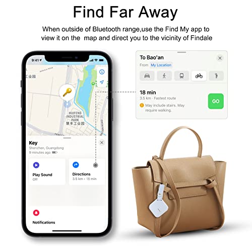 Findale Smart GPS Tracker- Find anything in a click of a button - Compatible with "Find My" IoS App