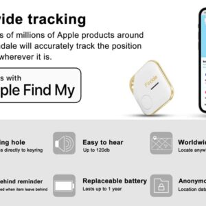 Findale Smart GPS Tracker- Find anything in a click of a button - Compatible with "Find My" IoS App