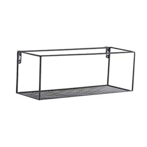 pibm stylish simplicity shelf wall mounted floating rack shelves iron art storage storage dorm room clothing store coffee shop bearing strong,2 colours,3 sizes, black , 29.5x12.5x12.5cm