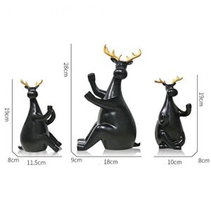 PIBM Stylish Simplicity (Black Restaurant Wine Rack Wine Cooler Decorations Ornaments Decorated in Scandinavian Style Creative Home Decorations Deer 39.5 * 9 * 28Cm Beautiful and Elegant