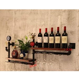 PIBM Stylish Simplicity Wine Shelf Wine Rack Wooden Wall Hanging Wine Rack Wine Glass Holder