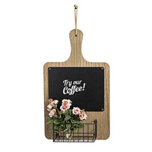 pibm stylish simplicity shelf wall mounted floating rack shelves message board chalkboards multifunction mini retro style round shape rectangle rewritable,2 colours,2 sizes, a , 33x47cm