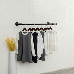 PIBM Stylish Simplicity Shelf Wall Mounted Floating Rack Shelves Retro Clothing Display Clothing Rack Shop Bearing Strong,2 Colours,6 Sizes, Black , 100x13CM