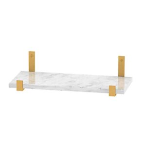 pibm stylish simplicity shelf wall mounted floating rack shelves modern set top box bookshelf storage sundries marble metal bracket no deformation,4 sizes, a ,