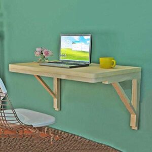 Stylish Simplicity Shelf Wall Mounted Floating Rack Table Laptop Stand Desk Simple Solid Wood Waterproof Dining Table Multifunction Save Space,10 Sizes, PIBM, a, 120X50cm