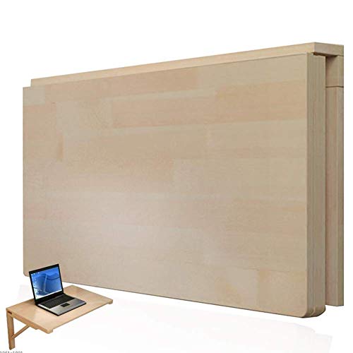 PIBM Stylish Simplicity Shelf Wall Mounted Floating Rack Shelves Foldable Solid Wood Computer Desk Desk Save Space,14 Sizes, a , 100x40cm