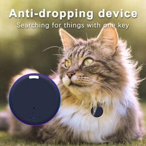 Portable Tracking Bluetooth 5.0 Mobile Key Tracking Smart Anti-Loss Device Waterproof Device Tool Pet Locator Bluetooth Tracking for Pet | Dog, Cat, Keys, Wallet, Bag (Navy, One Size)