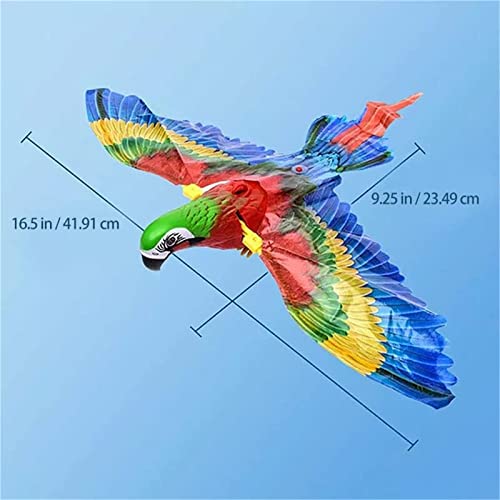 Syneyper Simulated Birds Hanging Pet Toy Chirping Bird Cat Toys Toy Sound and Light Parrot Electric Flying Bird 360 Rotation Wet Puppy Food Small Breed Organic (C, One Size)