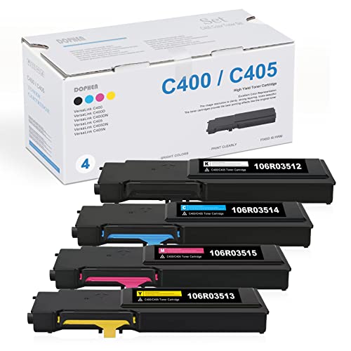 VersaLink C400/C405 Toner Bundle - Dphn High Capacity 106R03512 106R03513 106R03514 106R03515 4-Color Set Replacement for Xerox VersaLink C400 C405 C400D C400DN C405DN C405N Printer