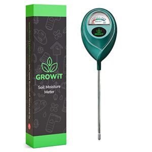 soil moisture meter, plant water meter, soil hygrometer sensor for gardening, farming, indoor, and outdoor plants, plant moisture meter with probe, water tester for plants and garden - green