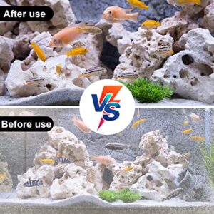 Ntrjtrss Fish Tank Cleaner, Double Sided Sponge Aquarium Cleaner Water Tank Cleaner - Fish Tank Algae Cleaner Fish Tank Glass Cleaner Tank Cleaning Fish