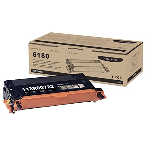 Phaser 6180 Black Standard Capacity Toner Cartridge 113R00722 - UOTY Compatible 1 Pack 113R00722 Toner Replacement for Xerox Phaser 6180MFP-N 6180 6180N 6180DN 6180MFP-D Printer Toner