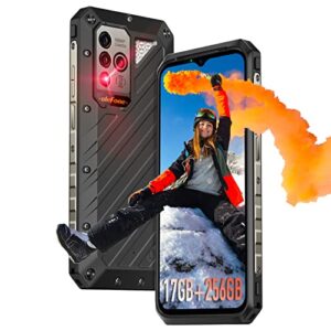 ulefone power armor 19 rugged smartphone, 17gb+256gb, 9600mah, 108mp main camera, multi-use temperature measurement, mtk helio g99, 6.58” fhd+, qi 15w wireless charging, 66w fast charge, gps