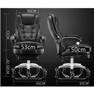 LUKEO Office Chair Home Computer Chair PU Comfortable Swivel Gaming Chair Point Massage