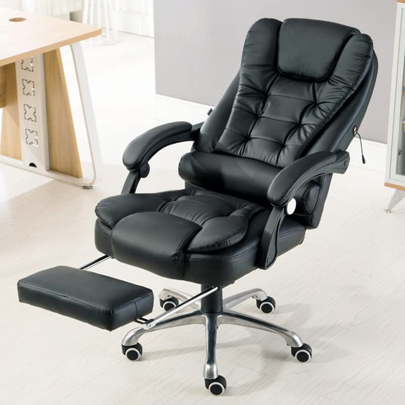 LUKEO Office Chair Home Computer Chair PU Comfortable Swivel Gaming Chair Point Massage