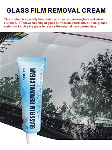 LONGLUAN Car Glass Oil Film Cleaner, Glass Oil Film Removing Paste, Car Windshield Oil Film Cleaner, Car Windshield Cleaning Cream, Safety and Long-term Protection (3pcs)