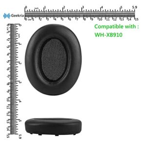 Geekria QuickFit Replacement Ear Pads for Sony WH-XB910N Headphones Ear Cushions, Headset Earpads, Ear Cups Cover Repair Parts (Black)