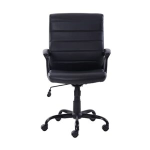 LUKEO Mid-Back Manager's Office Chair Bonded Leather