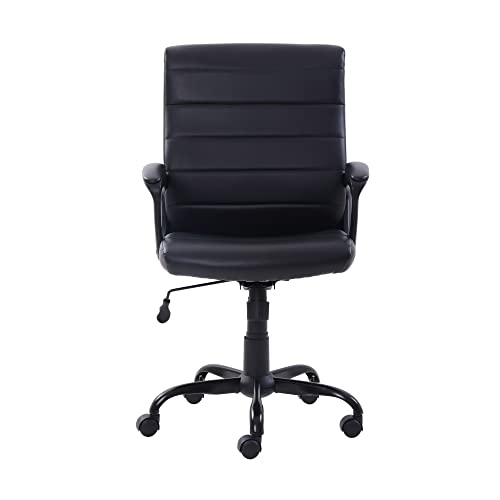 LUKEO Mid-Back Manager's Office Chair Bonded Leather