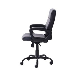 LUKEO Mid-Back Manager's Office Chair Bonded Leather