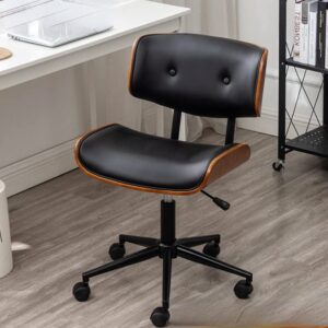 LUKEO Computer Chairs Solid Wood Study Chair Liftable Swivel Chair Office Chairs (Color : D, Size : 1)