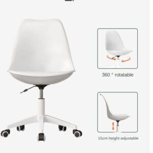 LUKEO Computer Chair Desk Backrest Simple Lifting Leisure Chair Reception Office Stool Comfortable Chair (Color : D, Size : 1)