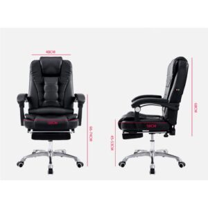 LUKEO Office Chair Multifunction Office Computer Chair Swivel Reclining Boss Chair Household Study Room