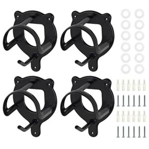 fortunemee 4 pcs horse bridle rack, wall mount bridle bracket bridle hooks, horse tack storage halter hanger, black metal bridle holder with expansion tubes and screws