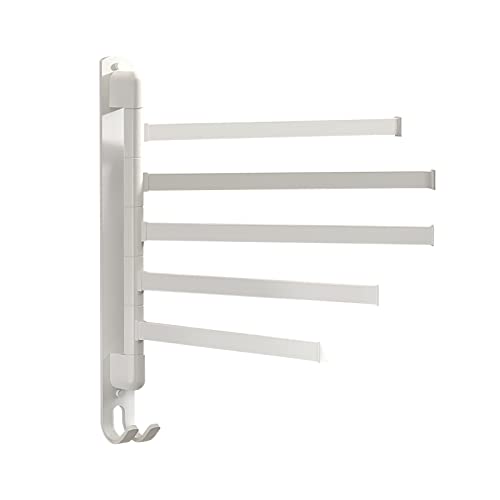 MISNODE Swivel Towel Rack Over The Door Towel Rack Stainless Steel Swivel Towel Bar 180° Free Roattion Towel Rack Large Capacity Towel Bar Towel Racks for Bathroom Kitchen Closet