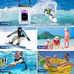 Large Floating Waterproof Phone Pouch [with Sealing Strip], Cell Phone Dry Bag for iPhone 15 14 13 12 11 Pro Max Galaxy S23 S22 All Phones, Universal Float Water Proof Bag for Beach Water Park