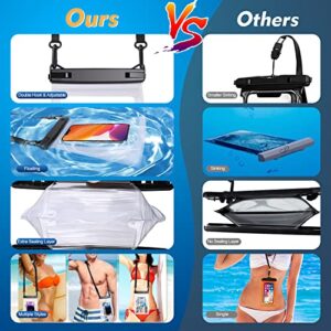 Large Floating Waterproof Phone Pouch [with Sealing Strip], Cell Phone Dry Bag for iPhone 15 14 13 12 11 Pro Max Galaxy S23 S22 All Phones, Universal Float Water Proof Bag for Beach Water Park