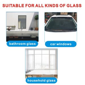 LONGLUAN Car Glass Oil Film Cleaner - Glass Film Removal Cream - Car Glass Oil Film Cleaner Safety and Long-term Protection - Glass Stripper Water Spot Remover with Sponge and Towel (3)