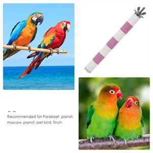 LUOZZY Parrot Perch Bird Cage Parrot Standing Stick Parrot Perch Stick for Parrot Scratching Stick (Pink White)